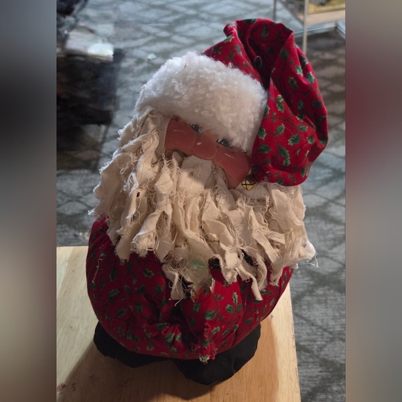Holiday | Vintage Chunky Large Homemade Santa With Whimsical Face ...